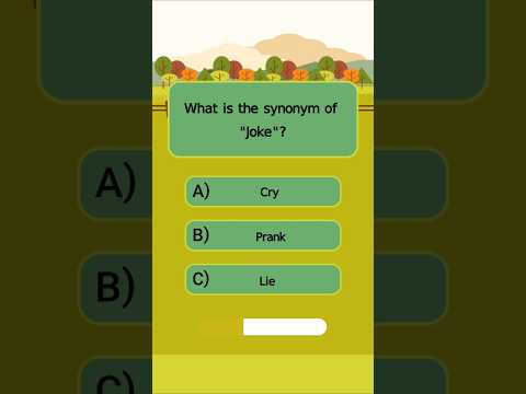 What is the synonym of joke? #quiz #trivia #trending