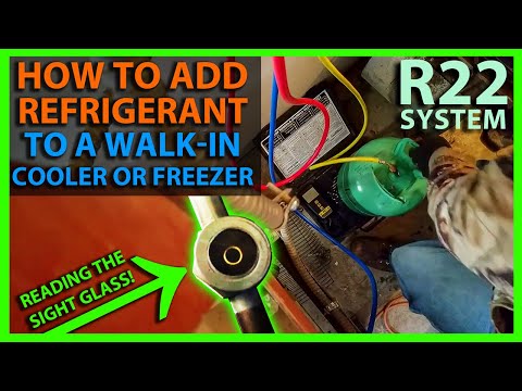 How to Add Freon or Refrigerant to a Walk In Cooler or Freezer with Sight Glass