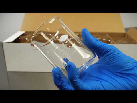 A/2218/250 Academy Beaker Low Form, Capacity 250ml, Borosilicate Glass, ISO