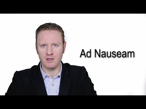 Ad Nauseam - Meaning | Pronunciation || Word Wor(l)d - Audio Video Dictionary
