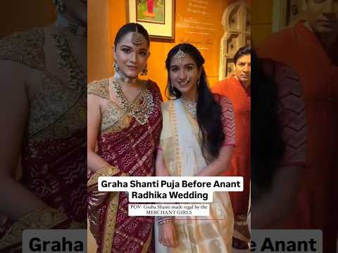 Anant-Radhika Wedding: Bride-to-be stuns in a traditional Gujarati look for grahashantipuja. #shorts