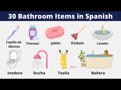 Bathroom vocabulary in spanish | Learn 30 Bathroom Items in Spanish!