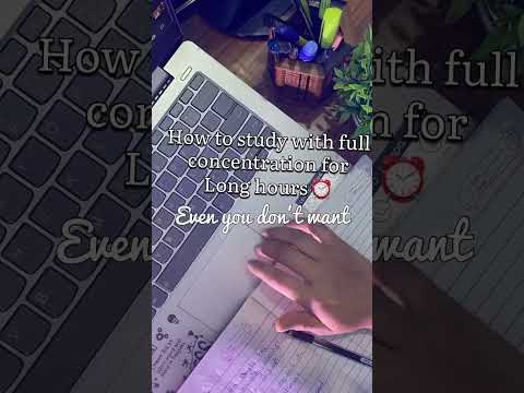 How to study 📚with full concentration ✅for Long hours ⏰ #studymotivation #shortsfeed
