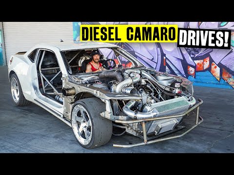 1,000 HP Camaro With 6.6L Duramax Diesel Has Carbon Nose, Smokes Hard ...