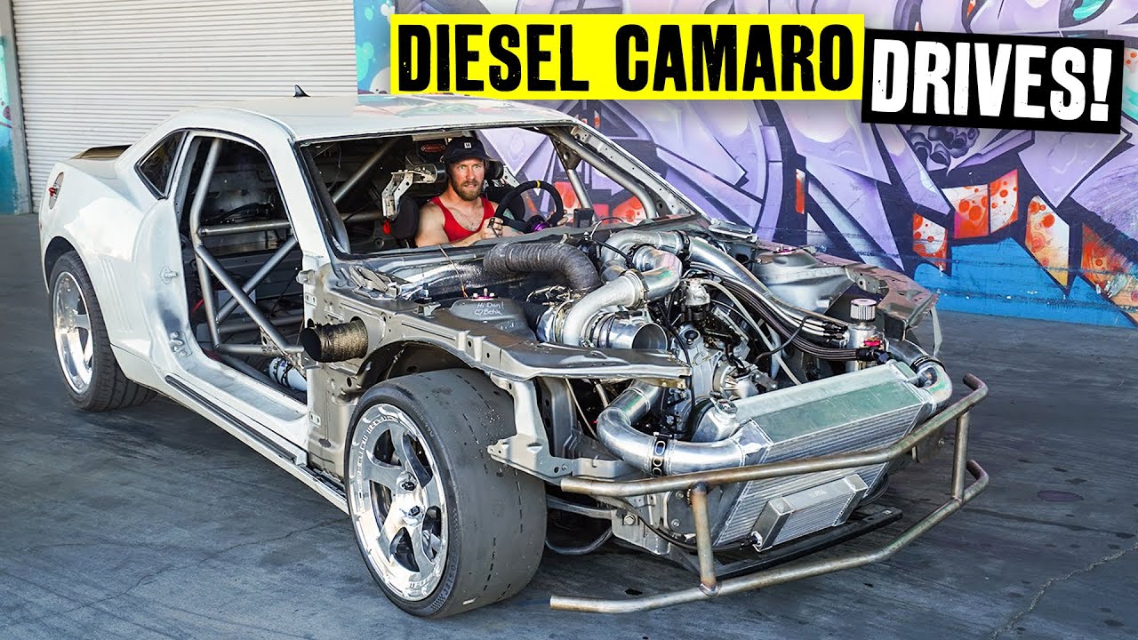 1,000 HP Camaro With 6.6L Duramax Diesel Has Carbon Nose, Smokes Hard ...