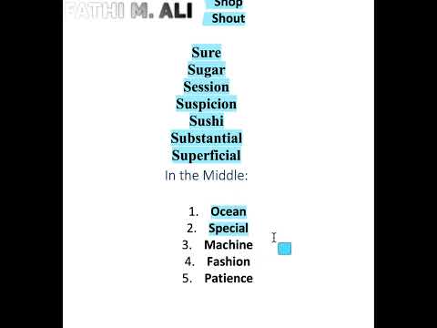 ENGLISH SOUND 'SH'