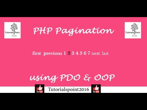 Learn PDO OOP PHP CRUD with Bootstrap 2016 Pagination Using PDO 1st Half | Part 19 - Mind Luster