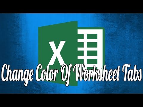 How to Change the Color of the Worksheet Tabs in Excel