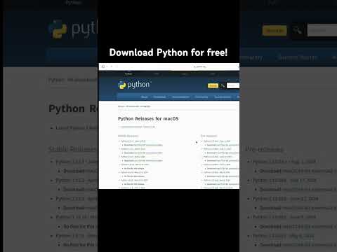 Learn how to download Python easily and for free! #python #macos #ai #machinelearning #coding