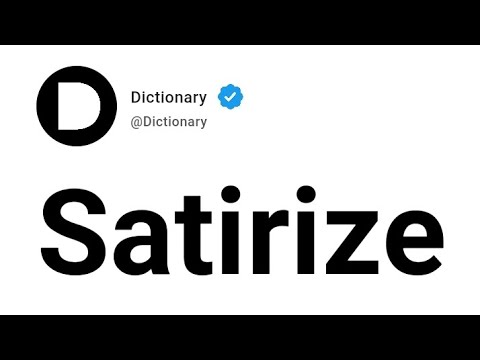 Satirize Meaning In English