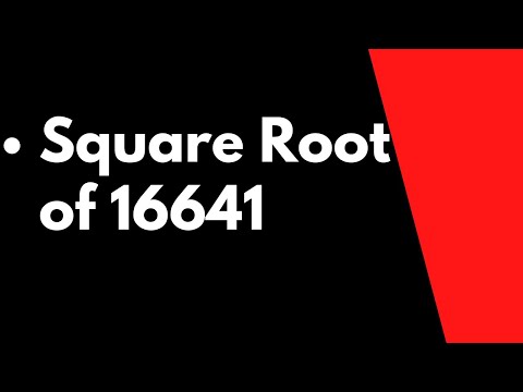 Square Root of 16641 | Maths | Class 8