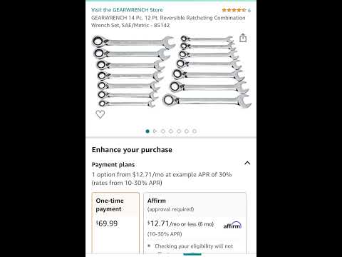 29 % off GEARWRENCH 14 Pc. 12 Pt. Reversible Ratcheting Combination Wrench Set, SAE/Metric