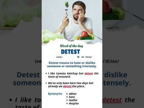 DETEST | Meaning of Detest | Word Of The Day | #Shorts | Learner's Dictionary
