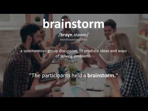 Word of the day | English meaning of brainstorm.