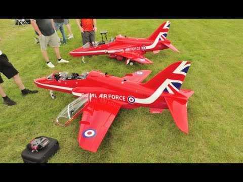 REDS DUO - 1/3 SCALE CARF MODELS RC BAE HAWKS DISPLAY - SOUTHERN HEADCORN AIRSHOW - 2023