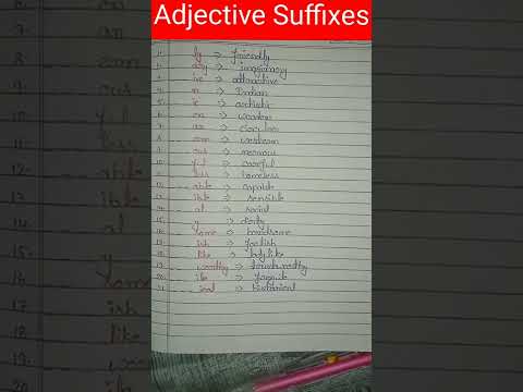 How To Identify Adjectives || Adjectives Suffixes || Suffixes || English Grammar || #shorts #ibps