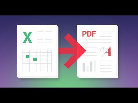 how to convert excel to pdf