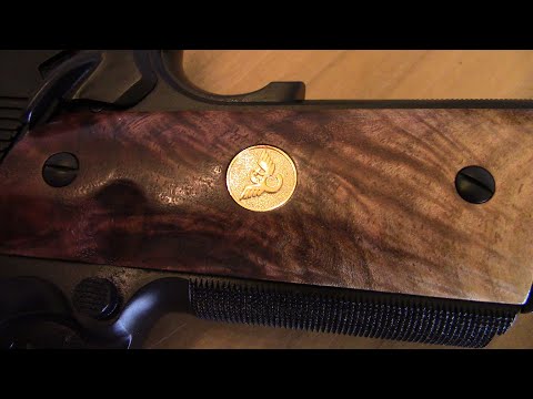 Burl Wood 1911 grips BATJAC J.W