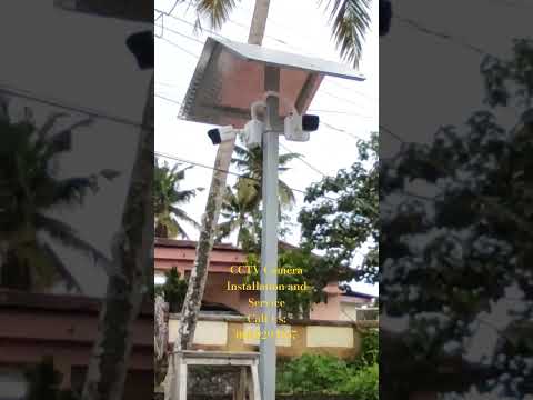 Outdoor Pole stand with CCTV Camera Installation #cctv #hikvisioncamera #installation #wificctv