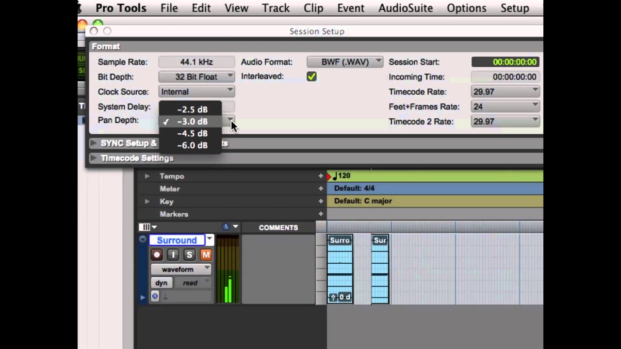 Pro Tools Session Setup and I/O