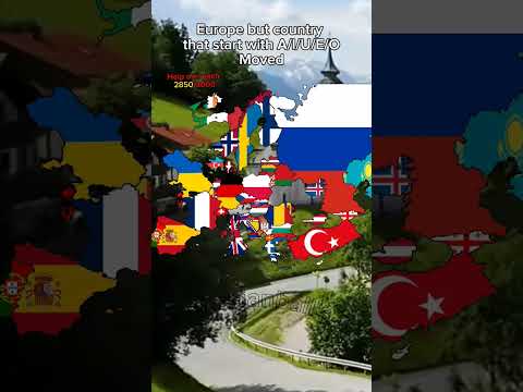 Europe but country that start with A,I,U,E and O moved #europe #ukraine #map