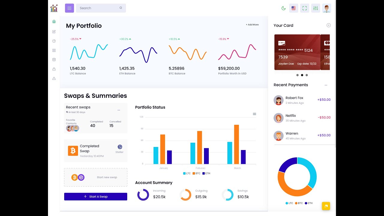 Investment Portfolio Bootstrap 5 Admin Dashboard Template
