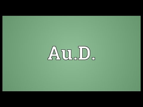 Au.D. Meaning