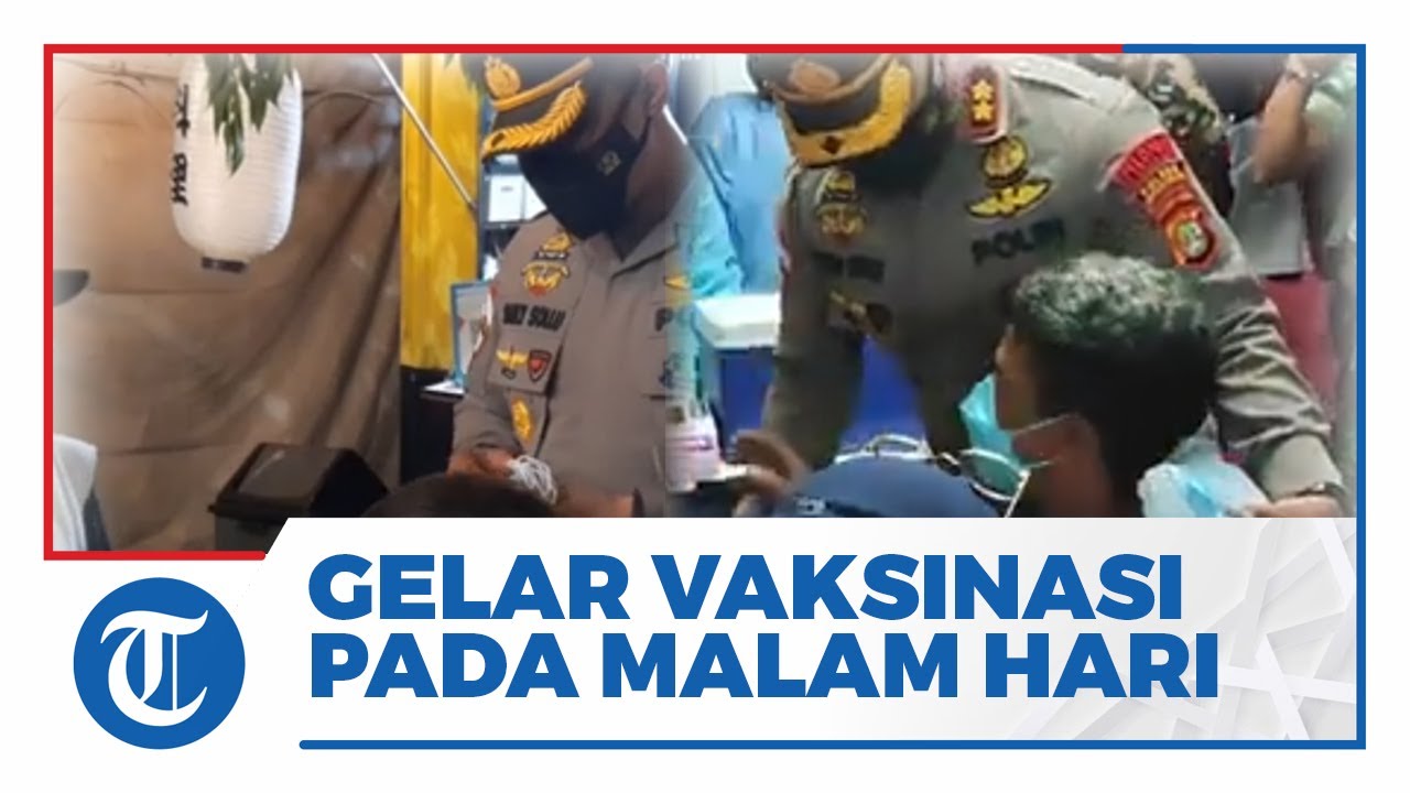 Dalam Rangka Akselerasi Percepatan, Polres Tangerang Selatan Gelar vaksinasi Covid-19 Malam Hari