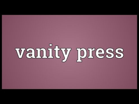 Vanity press Meaning