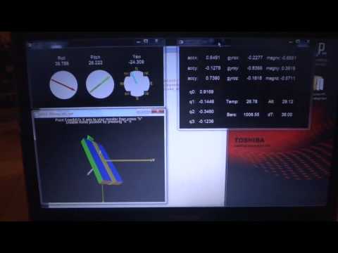 Arduin FreeIMU VPython Gui