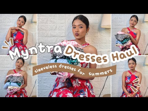 Myntra sleeveless dress haul❤️Affordable summer dresses from myntra💕Cute & pretty dresses haul