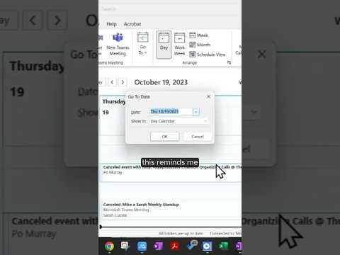 A quick, time-saving tip for your Outlook calendar. #MicrosoftOffice #TechSkills