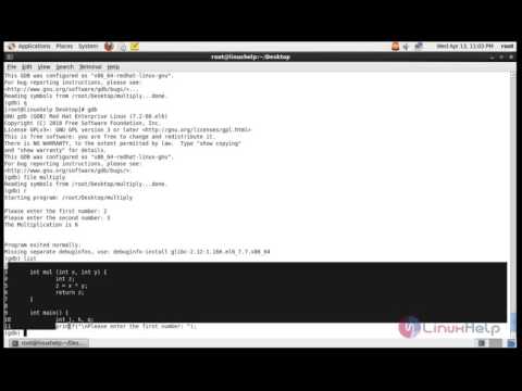 How to debug a program using GNU Debugger | LinuxHelp Tutorials