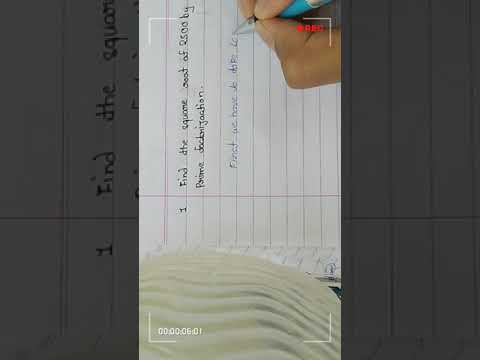 find the square root of 2500 by prime factorization