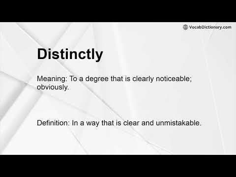 Distinctly Meaning
