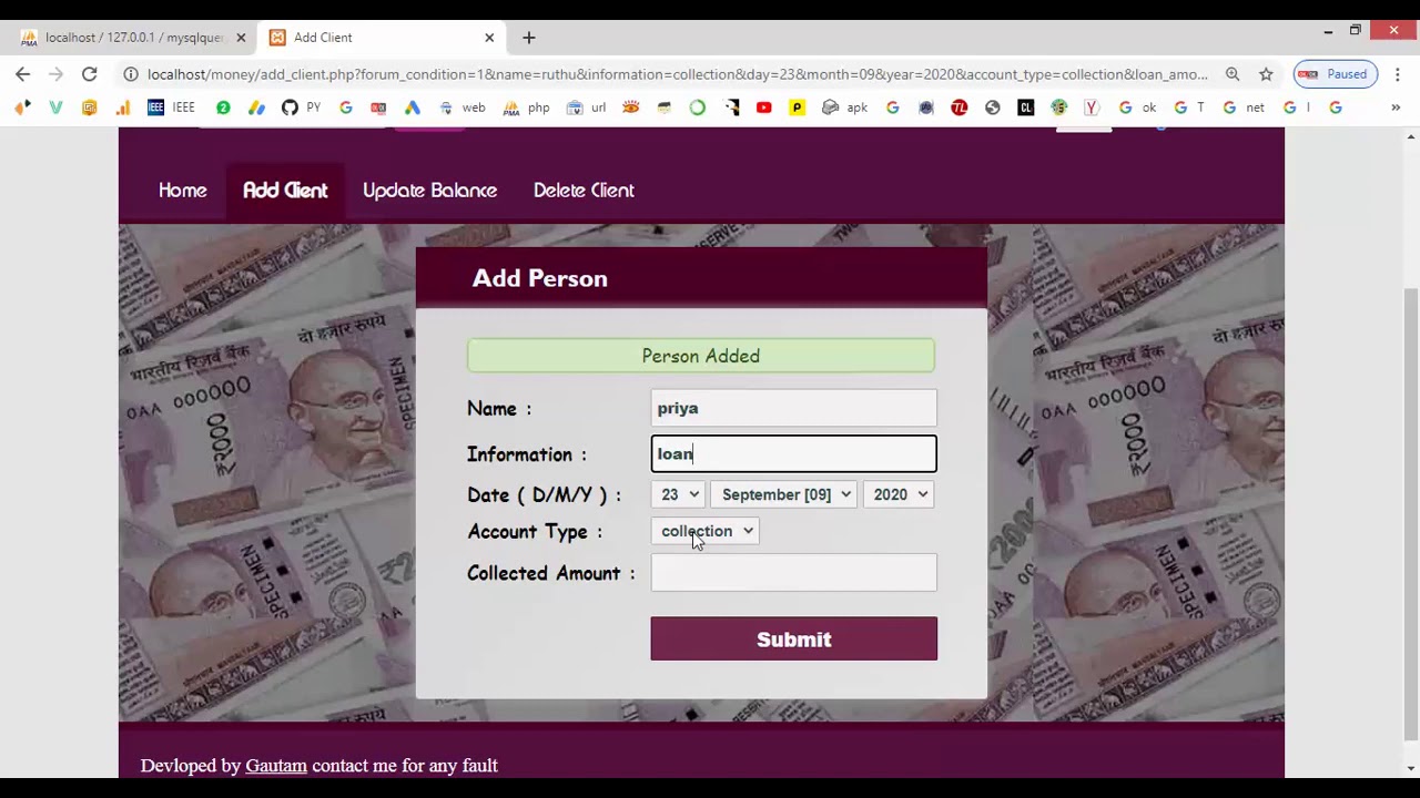 Collection Management System in PHP - OKOK PROJECTS- Final Year ...