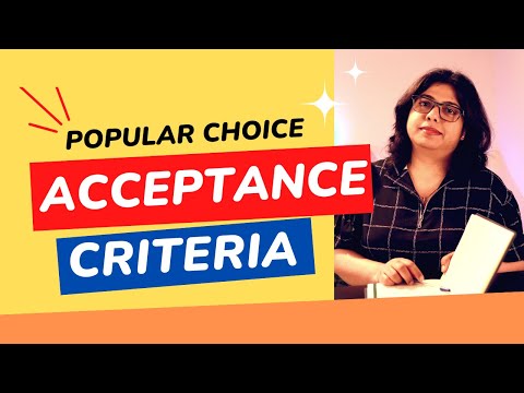 Common choices for acceptance criteria in Agile