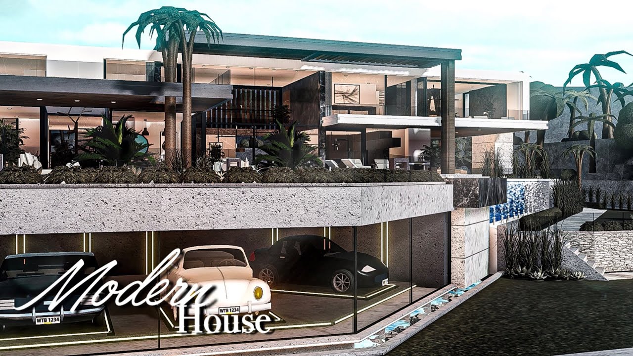 Modern Luxury Villa | Bloxburg Speed Build | Part 1