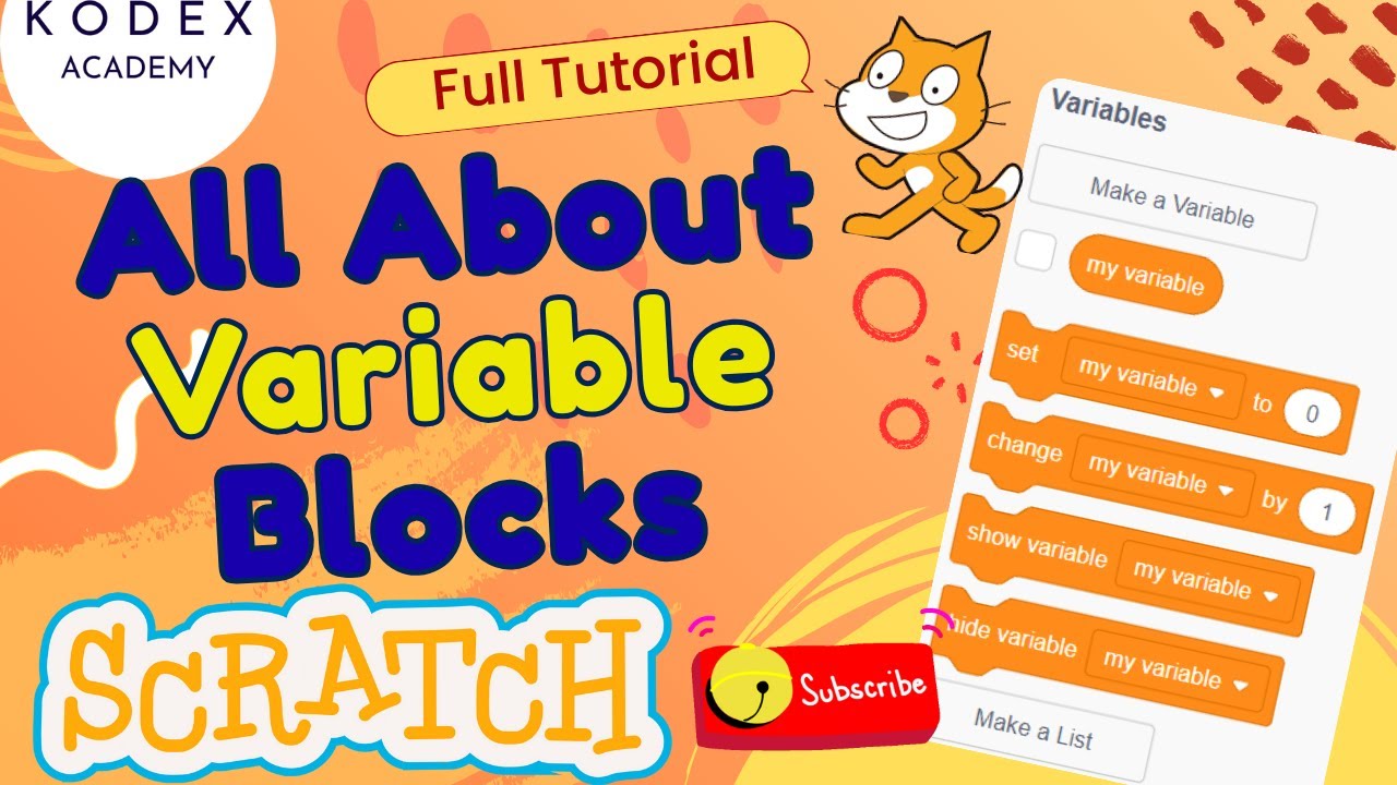 How to Use Variables in Scratch | Variable Blocks Tutorial in Scratch - Kodex Academy