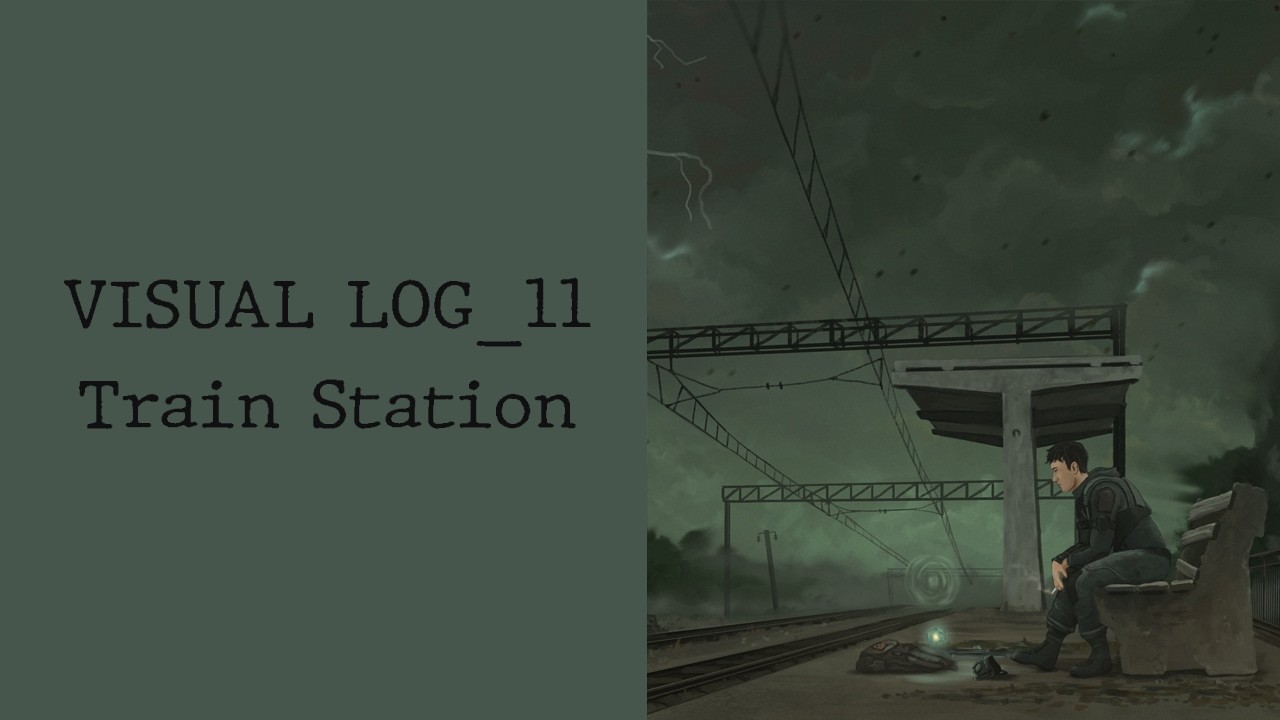 At the empty train station // painting process timelapse