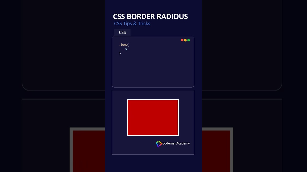 🚀 learn CSS Border radius in 30 sec | html css tutorial
