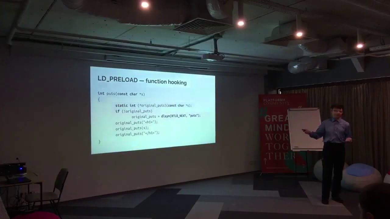 Code injections using ptrace, PeerLab Kyiv #NativeDev