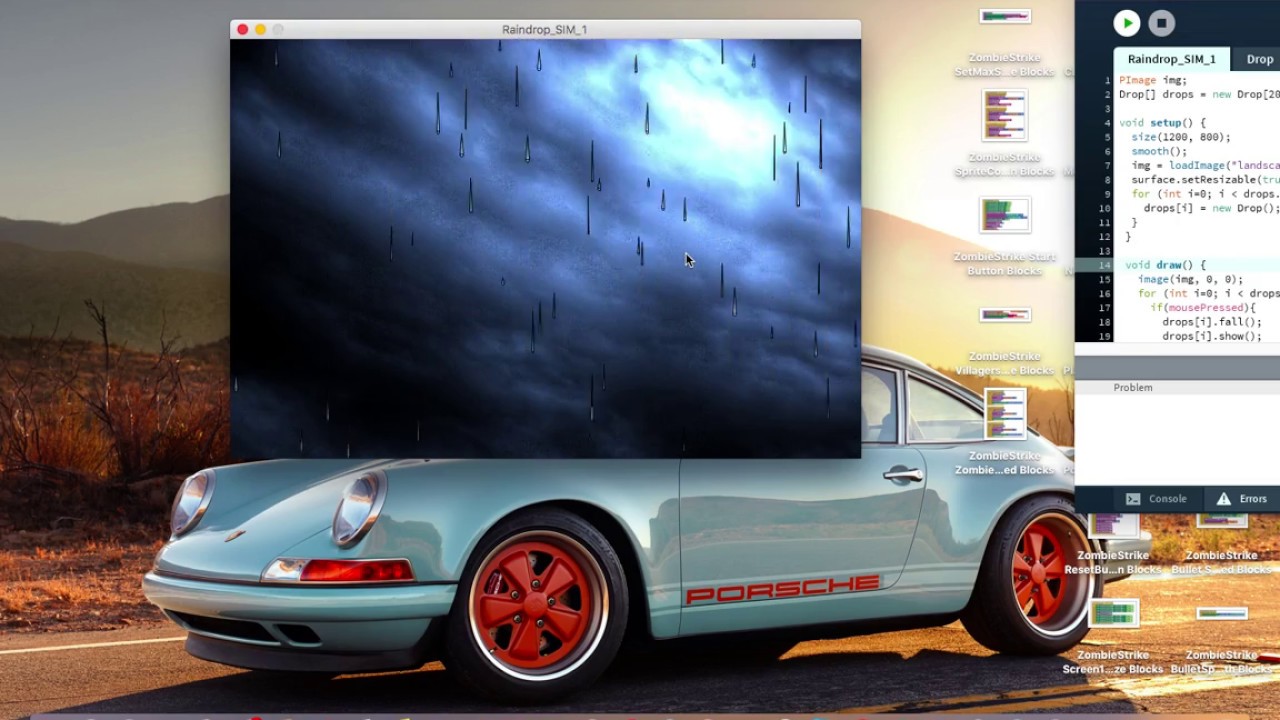 Processing Code Raindrops