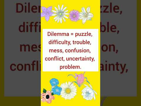 Dilemma word meaning | Dilemma synonyms| synonym | new word| English learning