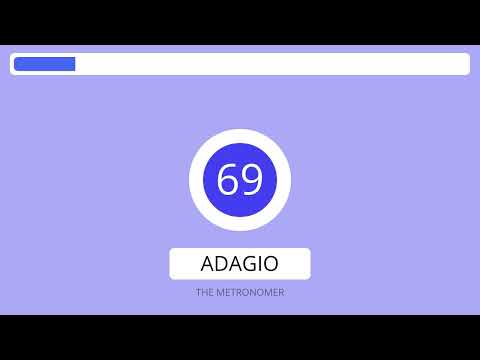 1 Hour 69 BPM Metronome | Speed : Adagio