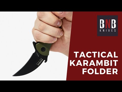 BnB Knives OD Green Karambit Folding Knife