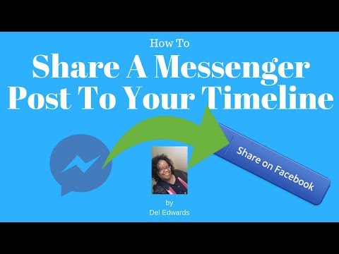 How To Share A Messenger Message To Your Timeline (2020 update link in comments)