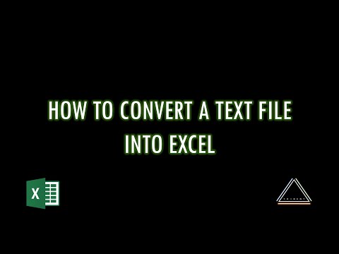 How to convert a text file into an excel file