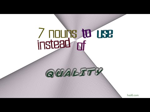 quality - 10 nouns which are synonyms to quality (sentence examples)