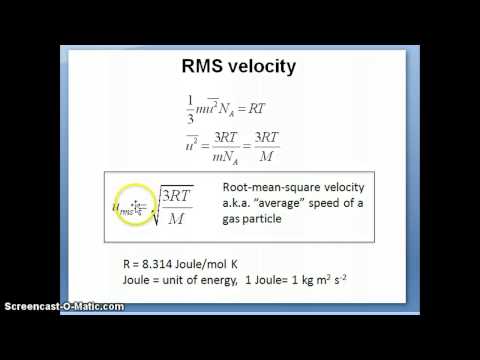 RMS Velocity and Total Kinetic Energy